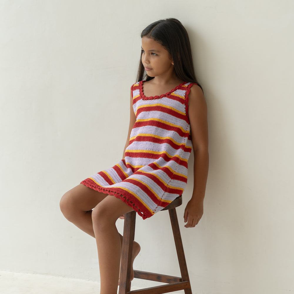 Crochet Mini Dress Sunset Stripe – Bill's Store