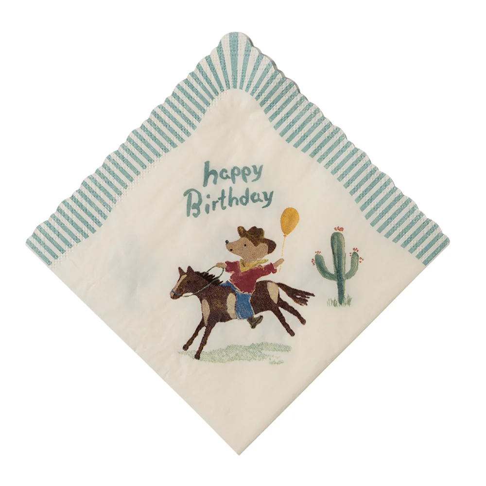 Napkin Happy Birthday Cowboy – Bill's Store