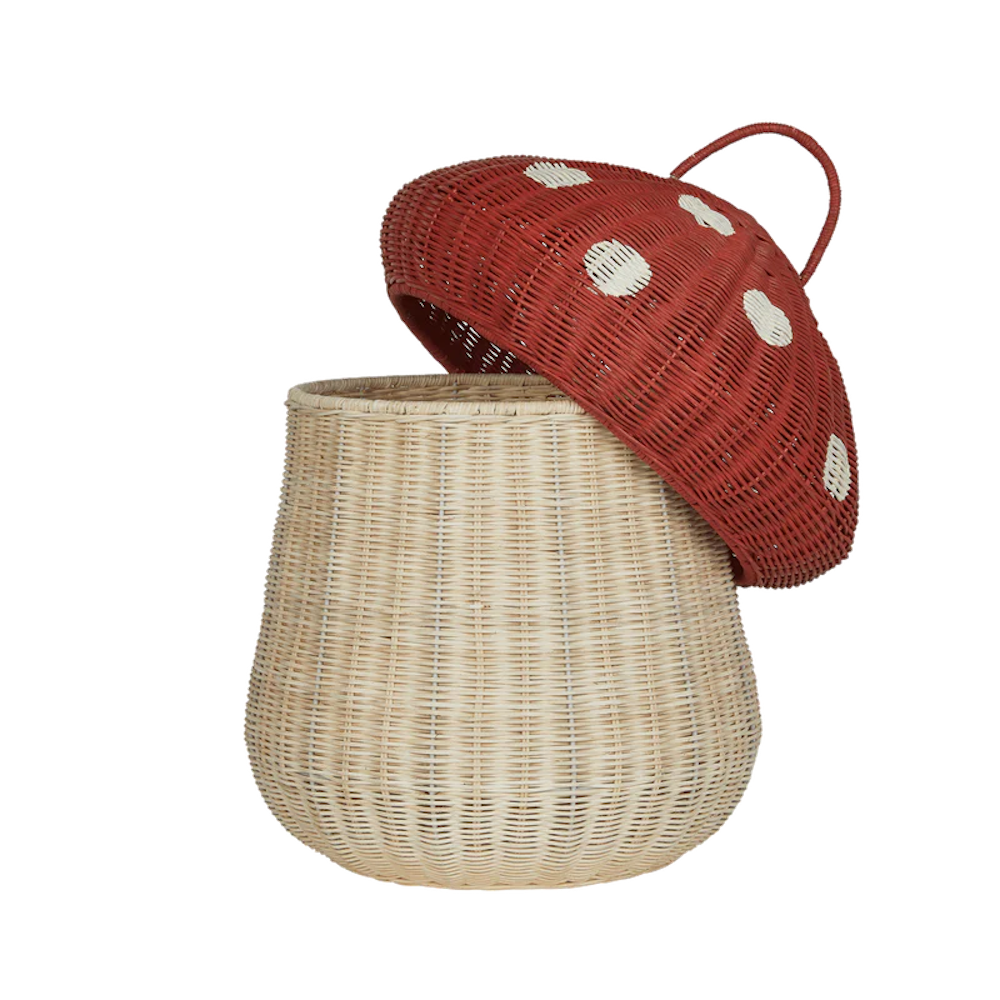 Mushroom Storage Basket Red – Bill's Store