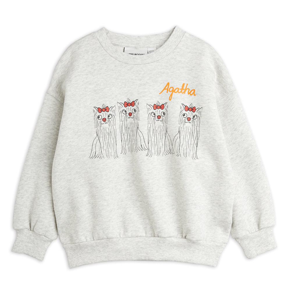Agatha Dogs Sweatshirt Grey Melange – Bill's Store
