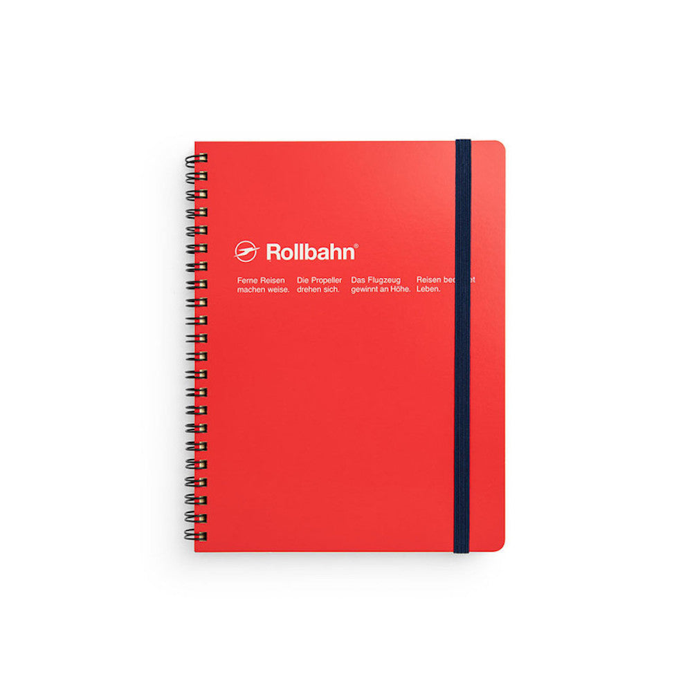 Rollbahn Spiral Bound Notebook Grid A5 Red – Bill's Store