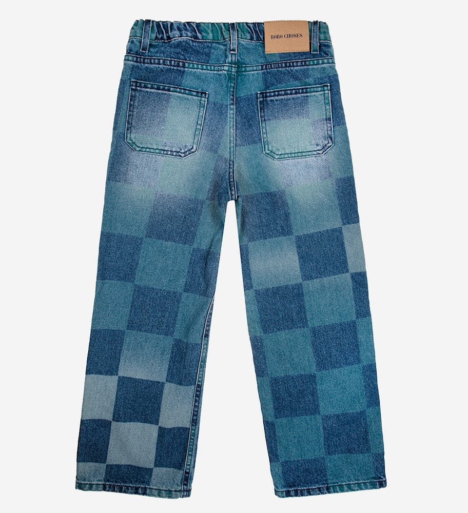 Checkerboard Denim Pants – Bill's Store